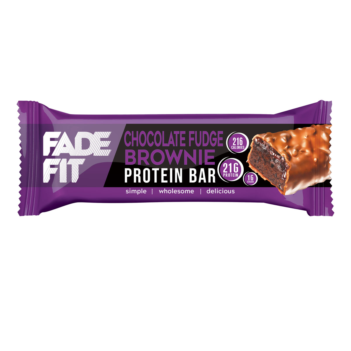 Chocolate Fudge Brownie Protein Bar - 3 x 55g – Fade Fit