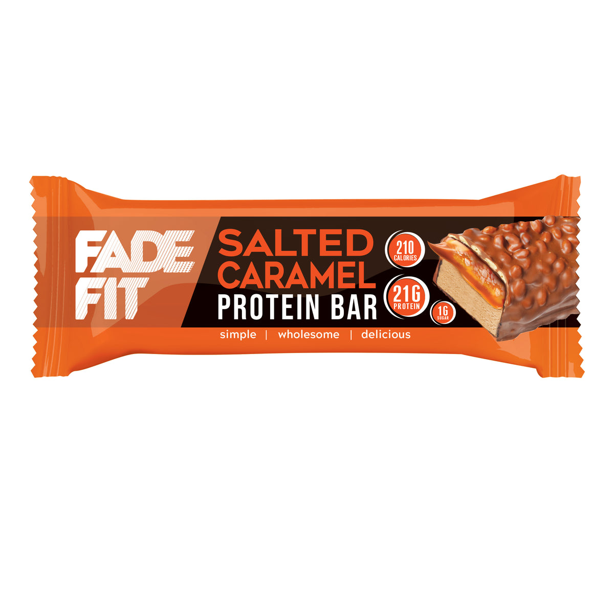 Salted Caramel Protein Bar - 3 x 60g – Fade Fit