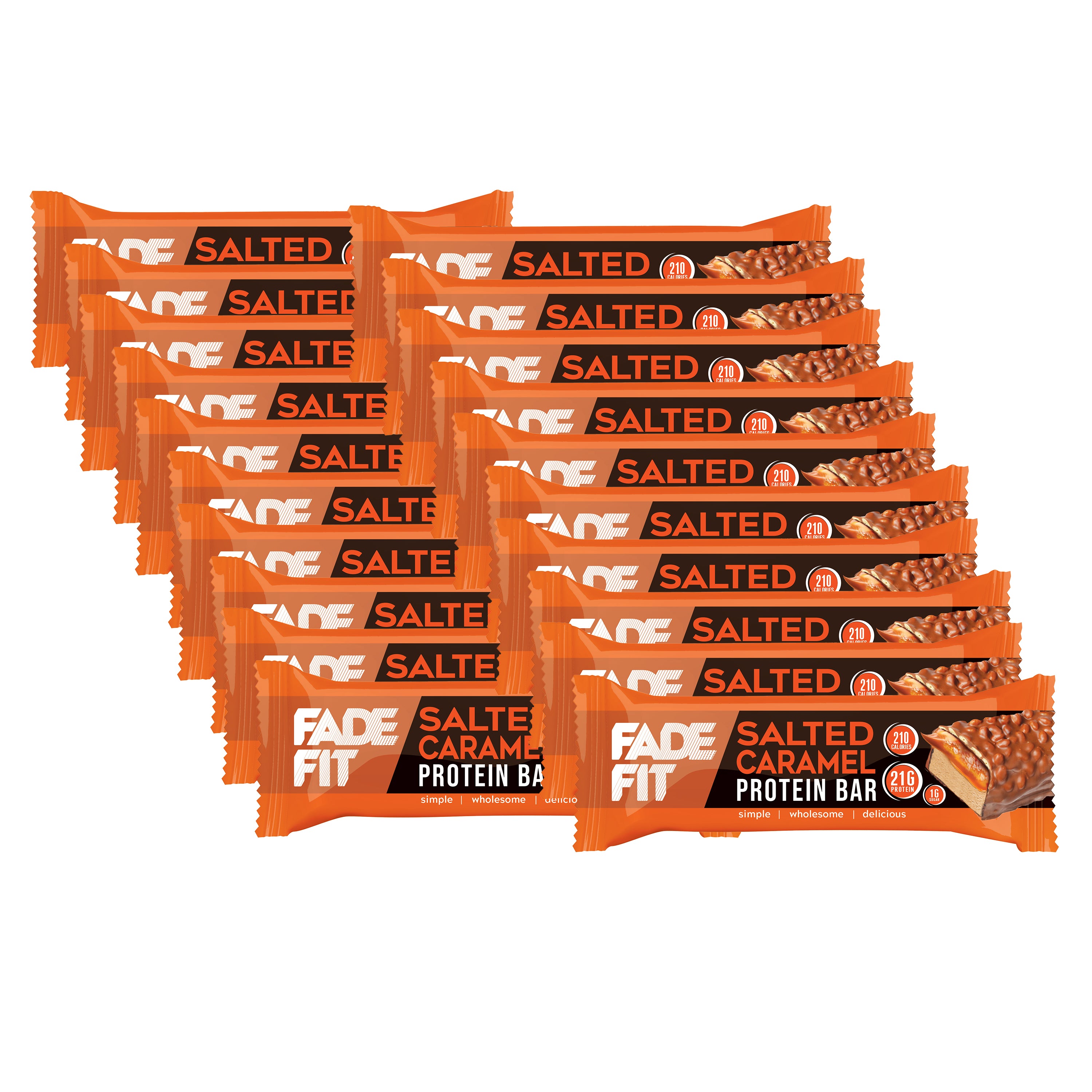 Salted Caramel Protein Bars - Box of 20 – Fade Fit